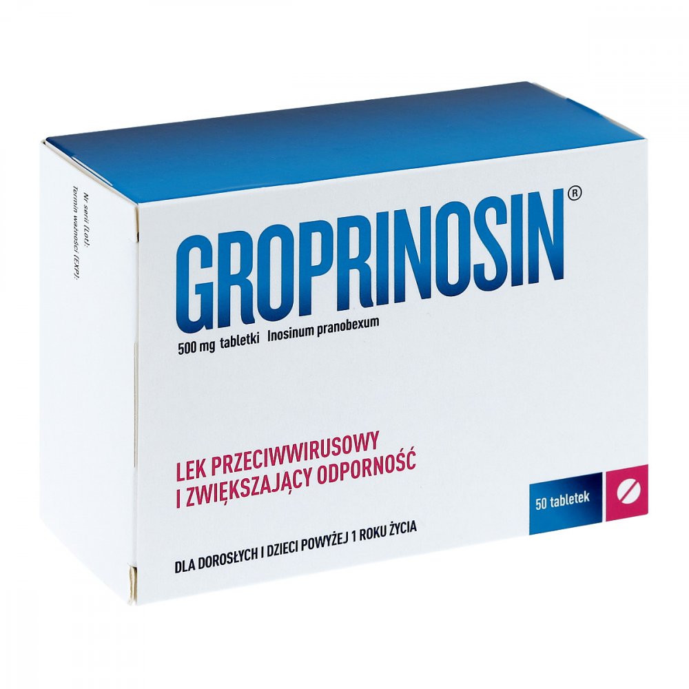 Groprinosin 500 mg, tabletki przeciwwirusowe bez recepty, Groprinosin ...