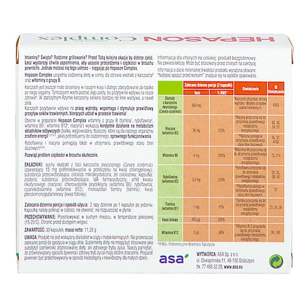 Hepason Complex 30 kup online | apteka internetowa apo-discounter.pl