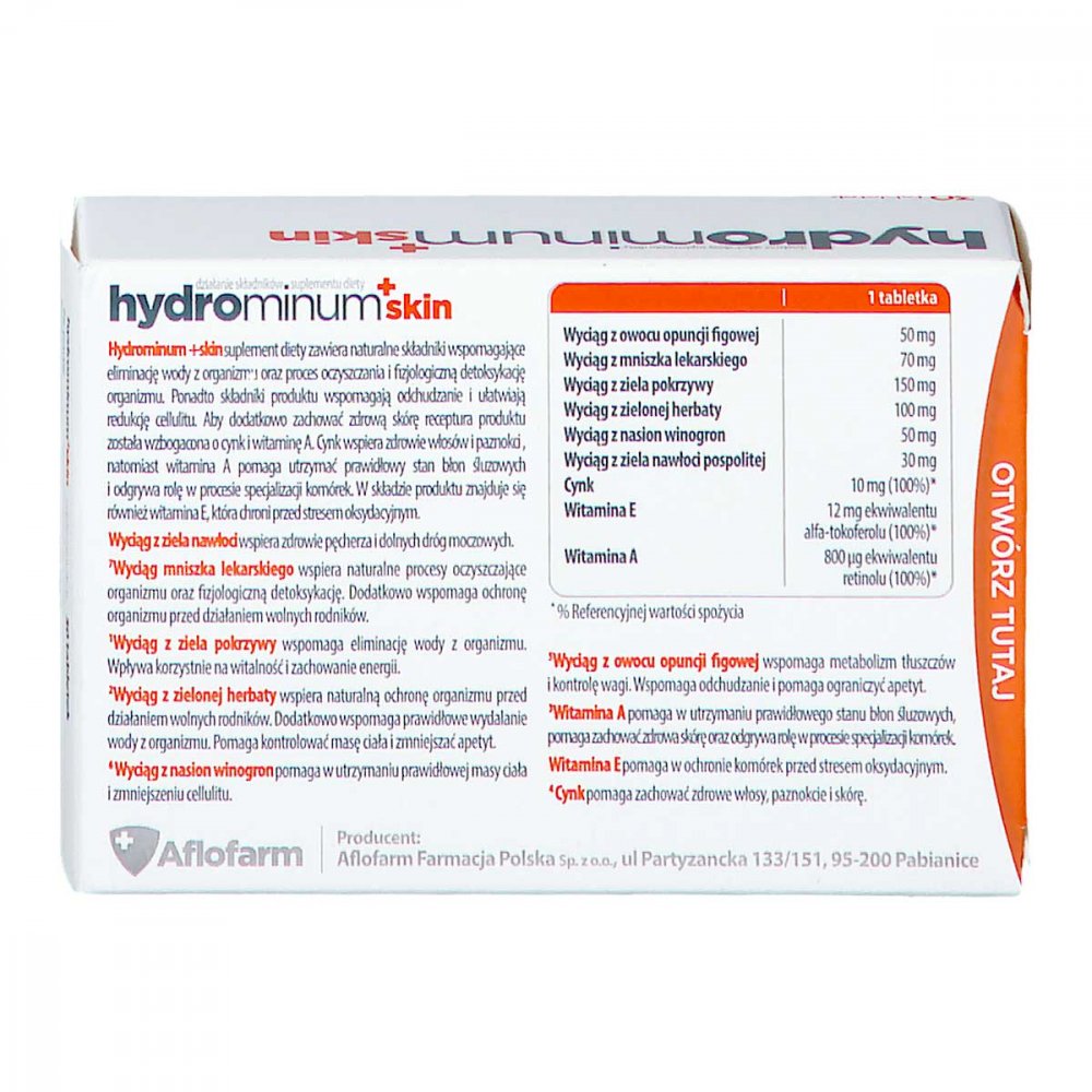 Hydrominum+Skin tabletki 30 kup online | apteka internetowa apo ...