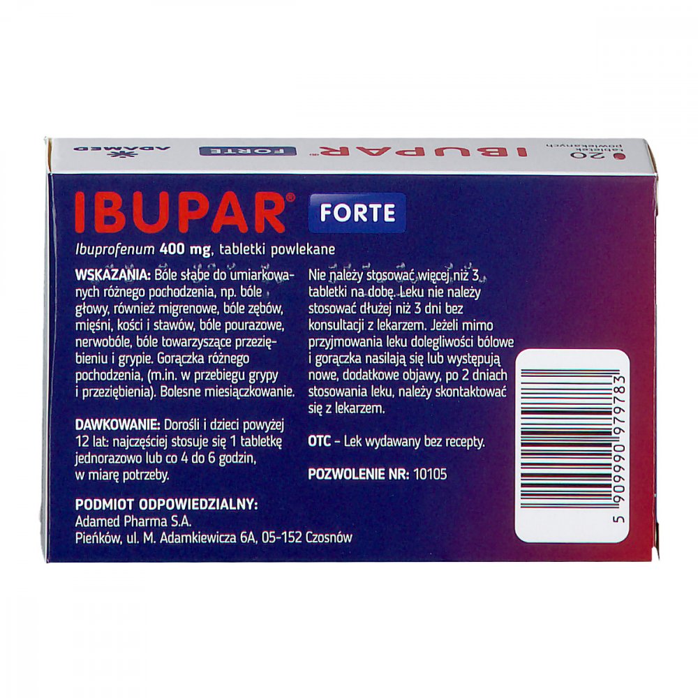 Ibupar Forte 400mg tabletki 20 kup online | apteka internetowa apo ...