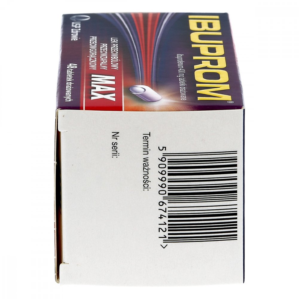 Ibuprom Max 400 mg 48 tabletek, lek przeciwbólowy i przeciwzapalny ...