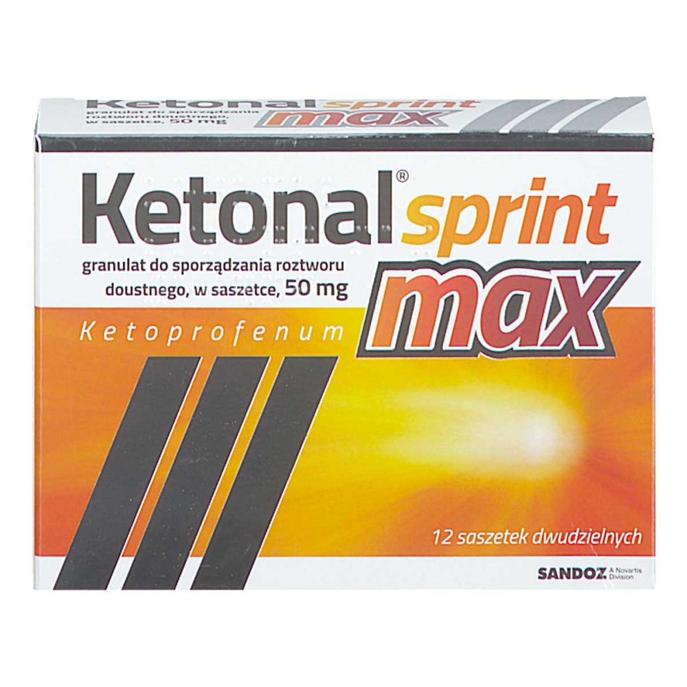 Ketonal Sprint Max saszetki 12 kup online | apteka internetowa apo ...