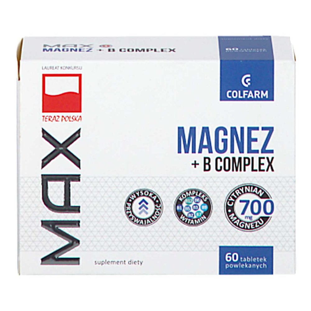 Magnez + B Complex tabletki powlekane 60 kup online