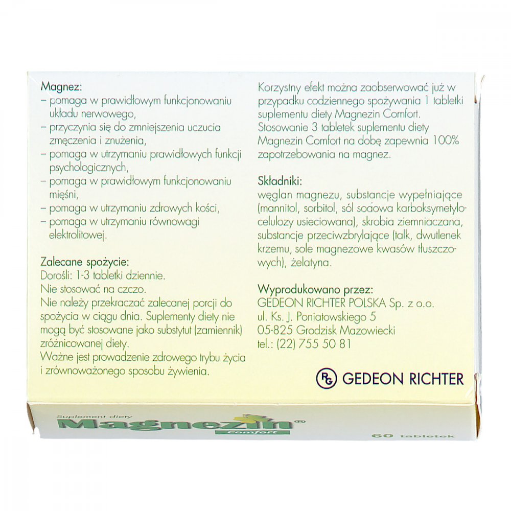 Magnezin Comfort 60 kup online | apteka internetowa apo-discounter.pl