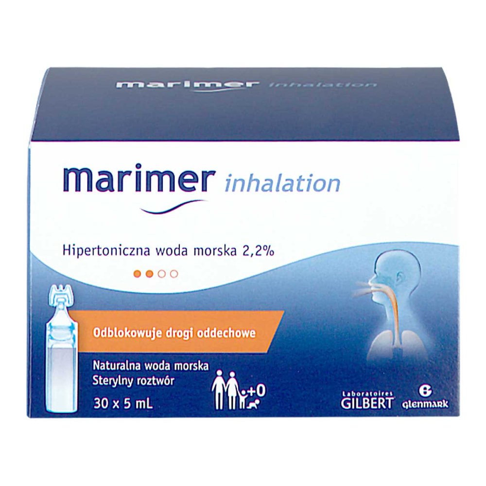 MARIMER Inhalation 2,2% Hipertoniczna woda morska do nebulizacji 30