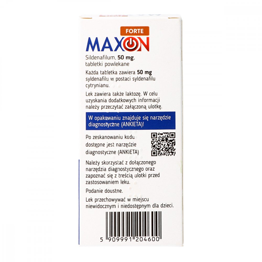 Maxon Forte 50 mg tabletki powlekane 2 kup online