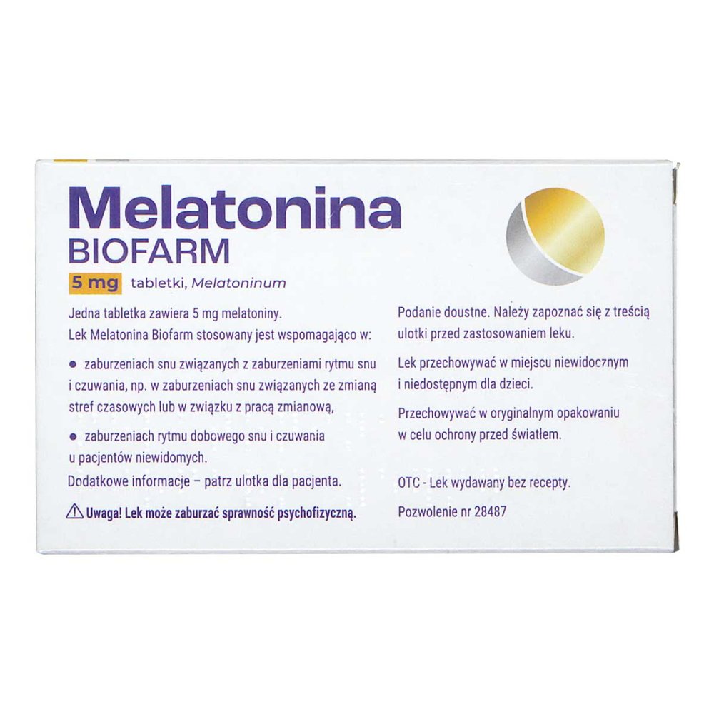 Melatonina Biofarm 60 kup online | apteka internetowa apo-discounter.pl