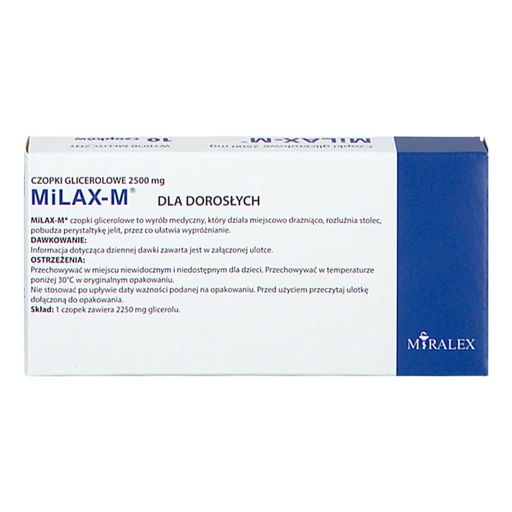 Milax-M Czopki dla dorosłych glicerolowe 10 kup online