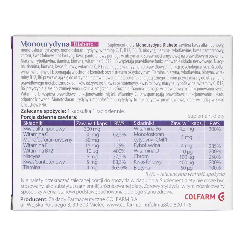 Monourydyna Diabeto 30 kup online | apteka internetowa apo-discounter.pl