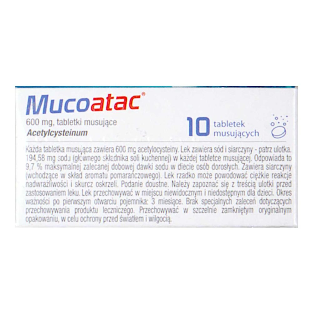 Mucoatac tabletki musujące 10 kup online | apteka internetowa apo ...