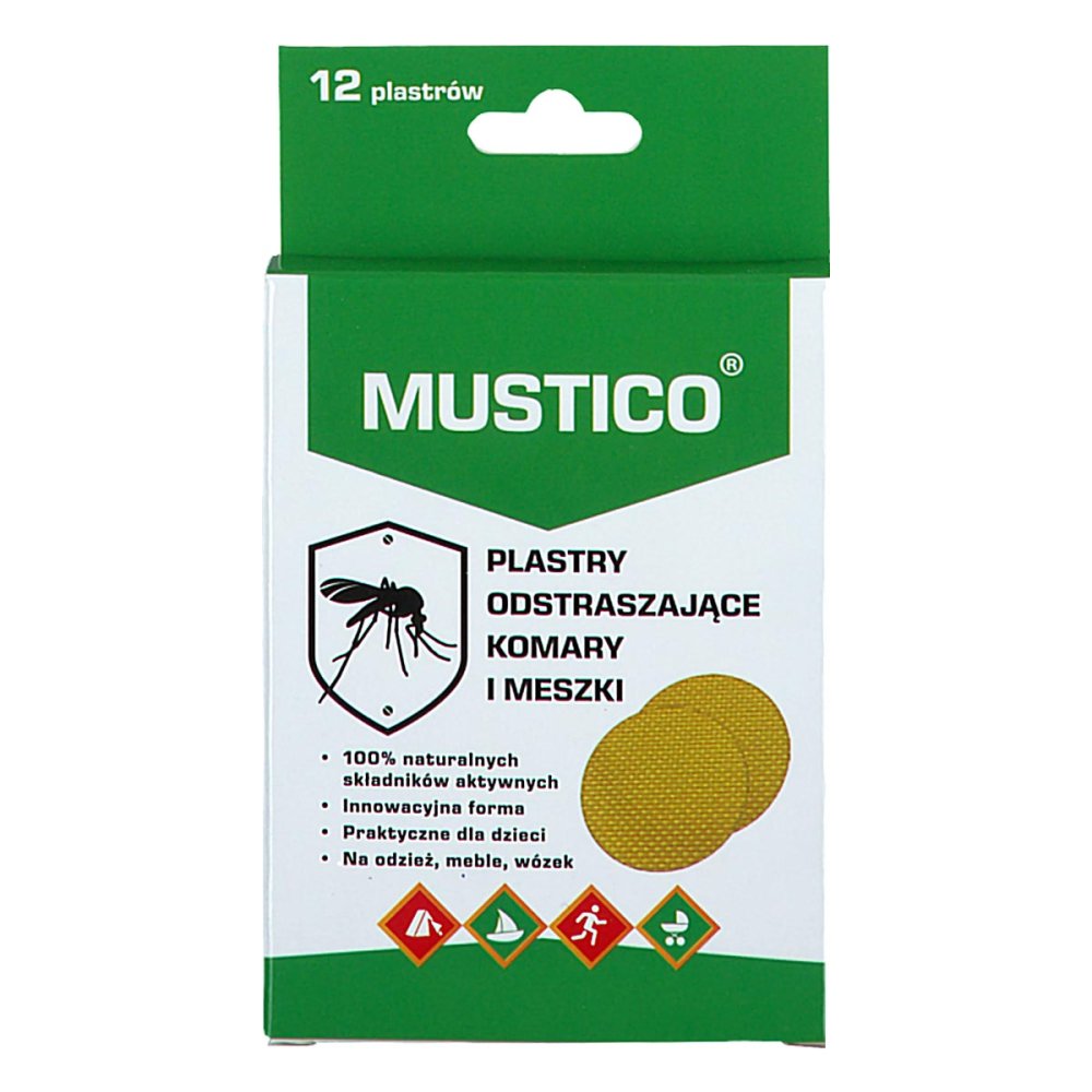 MUSTICO Plastry odstraszające komary i meszki 12