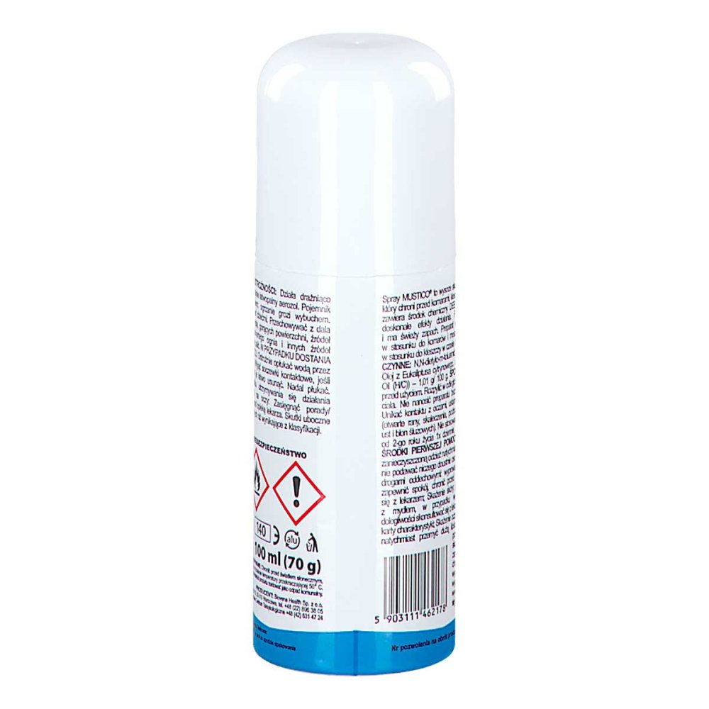 MUSTICO Spray odstraszający komary kleszcze i meszki 100 ml