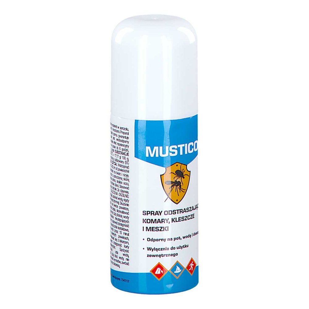 MUSTICO Spray odstraszający komary kleszcze i meszki 100 ml