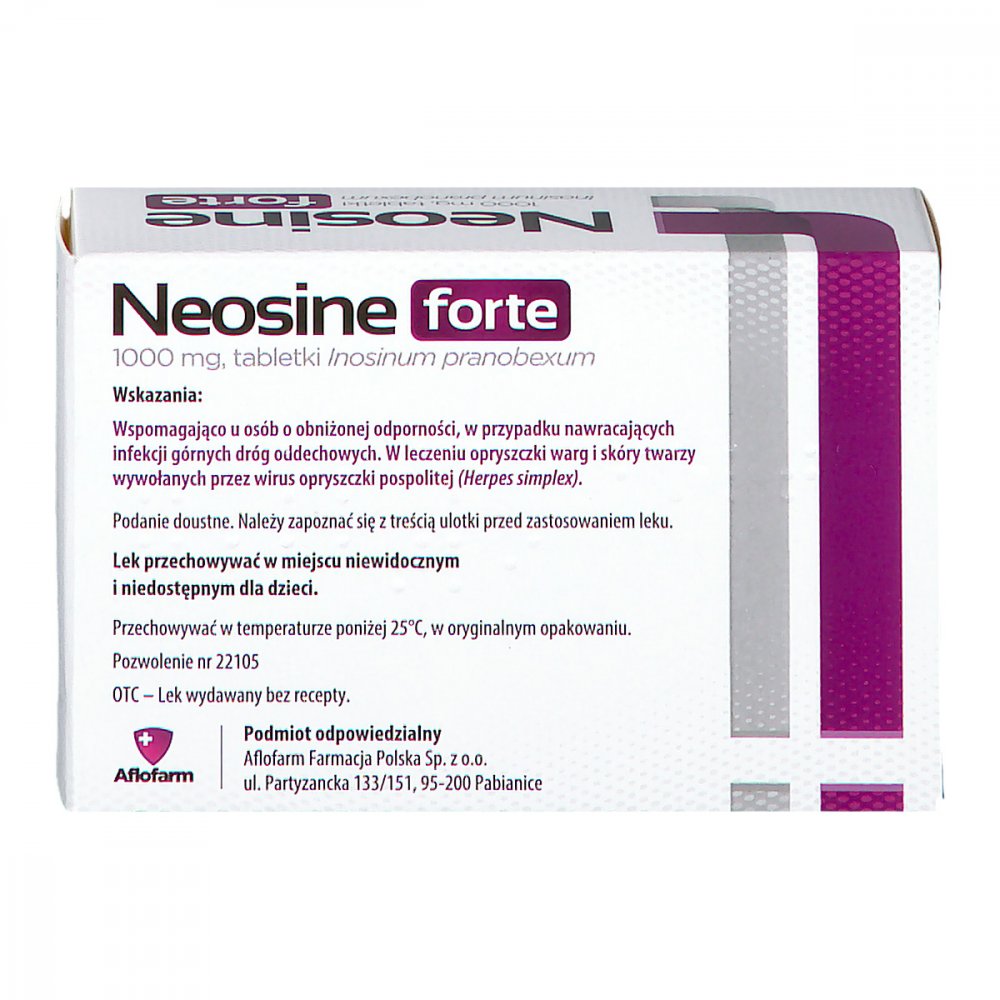 Neosine forte tabletki, Neosine forte 1000 mg tabletki, Neosine forte ...