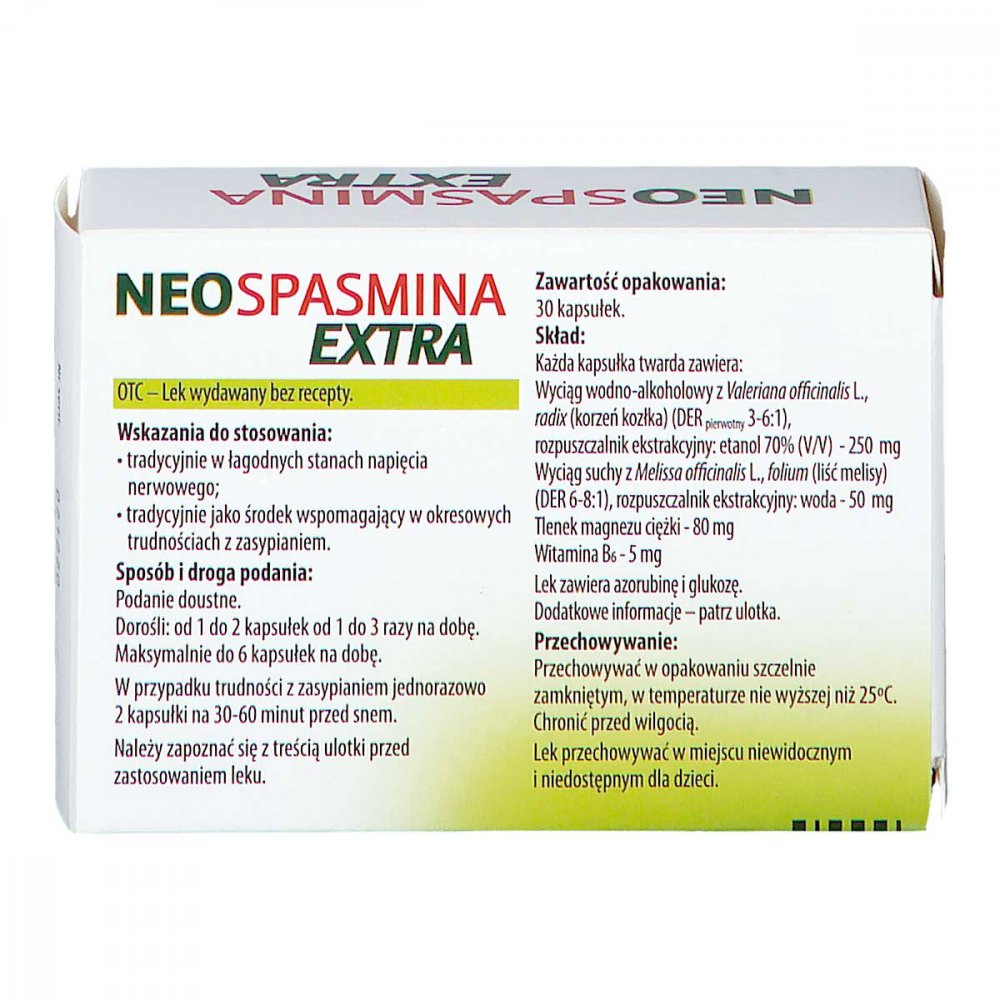 Neospasmina Extra kapsułki 30 kup online | apteka internetowa apo ...