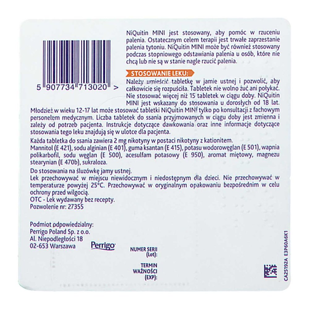Niquitin Mini tabletki do ssania 20 kup online