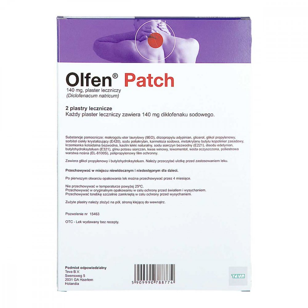 Olfen Patch plaster 2 kup online | apteka internetowa apo-discounter.pl