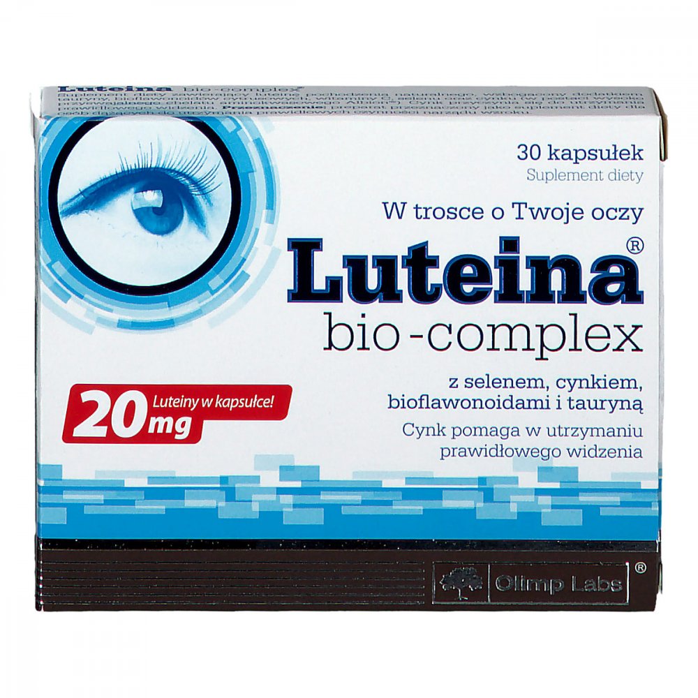 Luteina Bio Complex 20 mg, preparat na oczy z luteiną - Apo-Discounter.pl