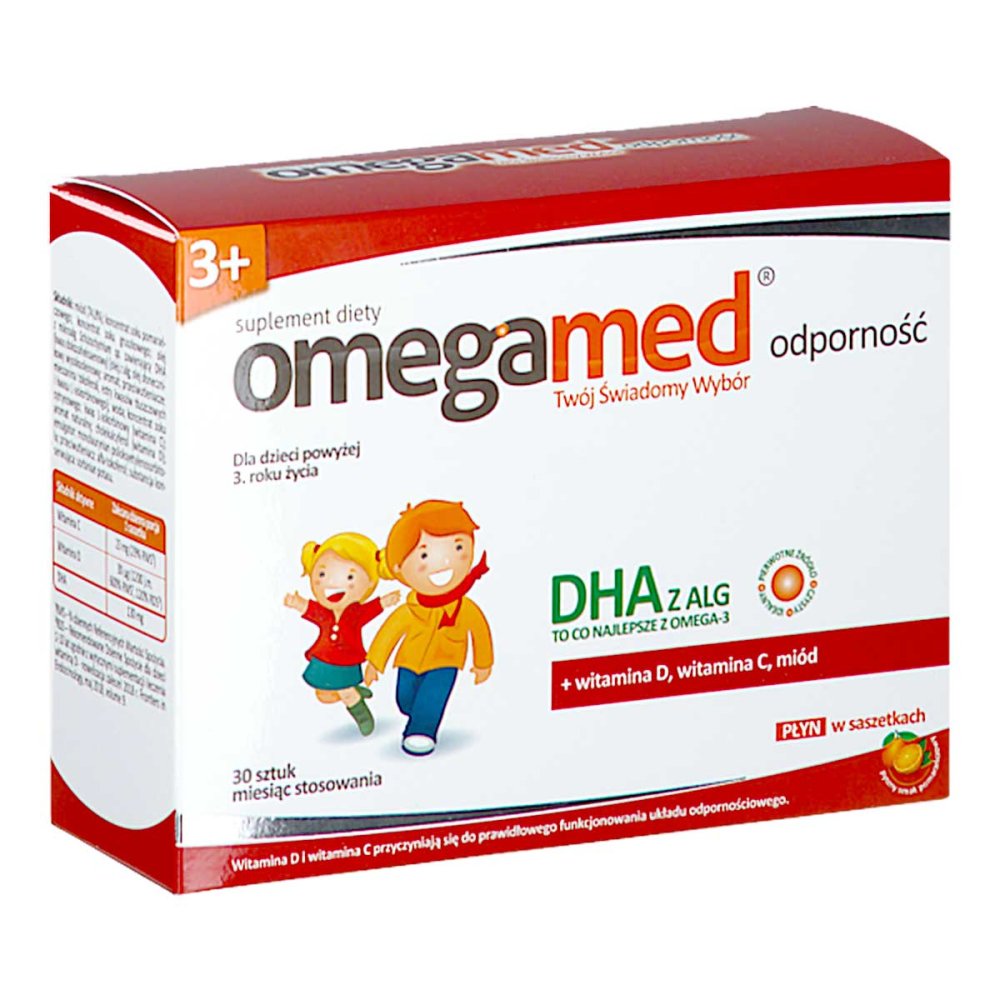 Omegamed Odporność 3+ Płyn w saszetkach 30 kup online