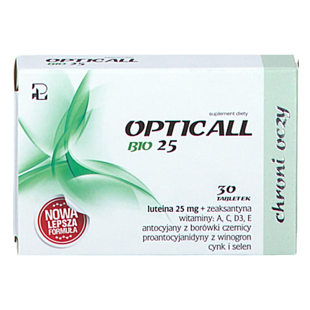 Opticall Bio 25 tabletki 30 kup online | apteka internetowa apo ...