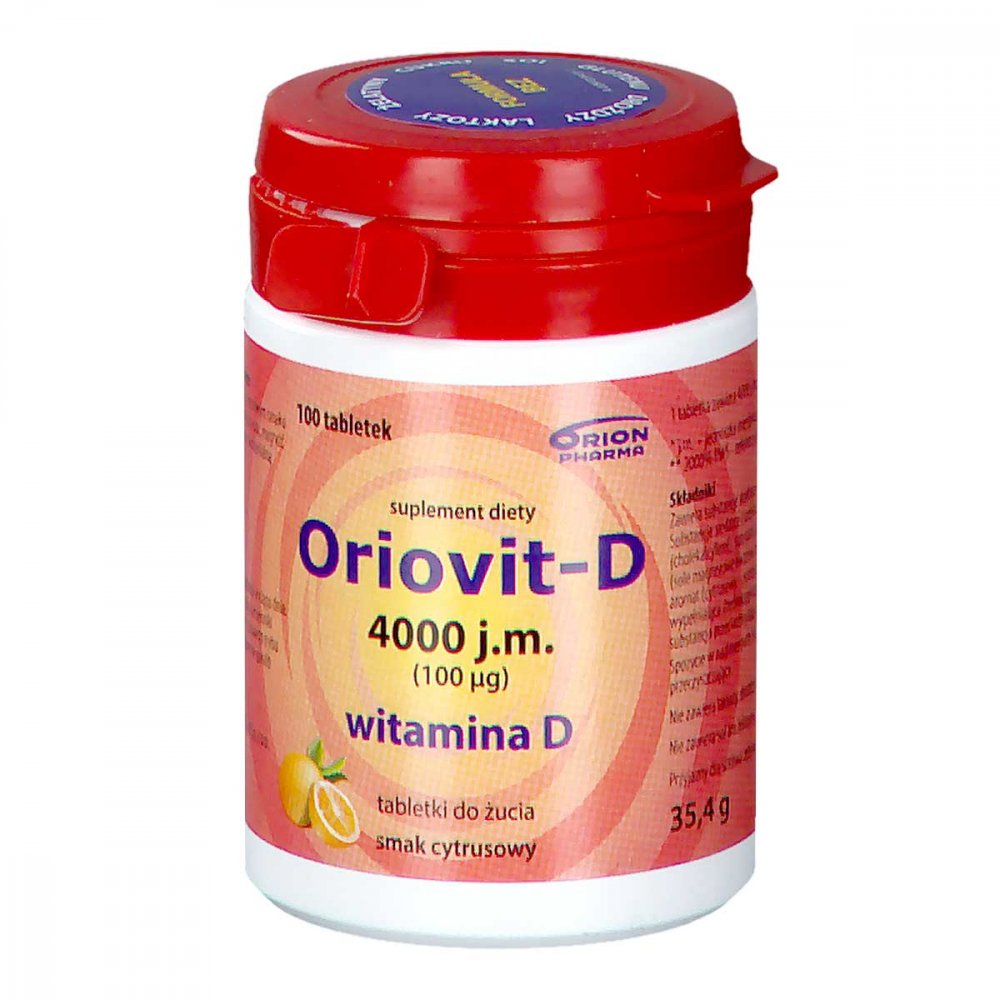 Oriovit-D 4000 j.m. (100mcg) tabletki do żucia 100