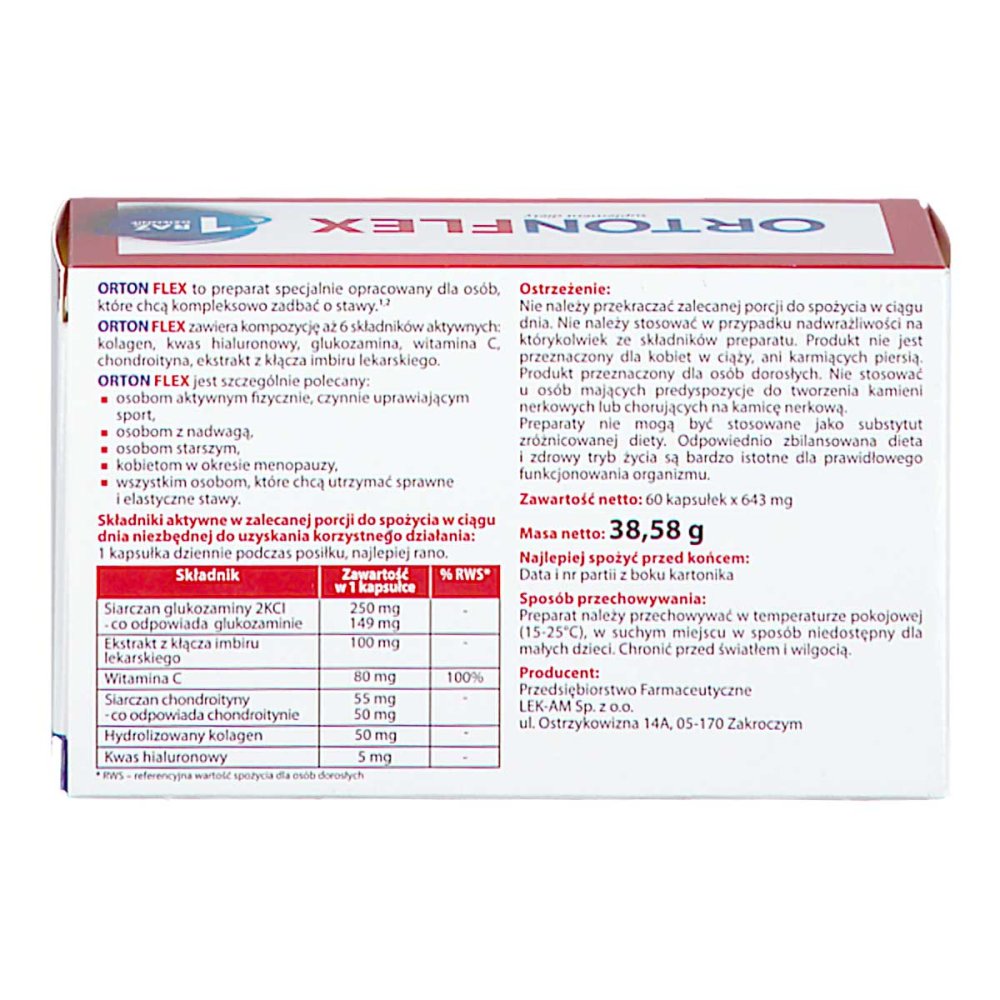 Orton Flex kapsułki 60 kup online | apteka internetowa apo-discounter.pl