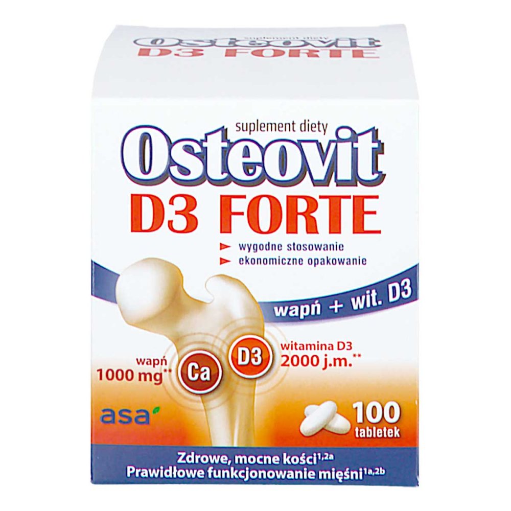 Osteovit D3 FORTE tabletki 100 kup online | apteka internetowa apo ...