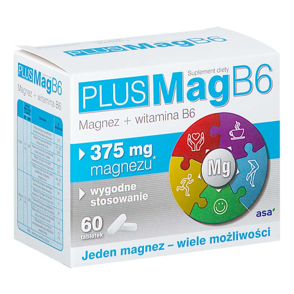 PlusMag B6 tabletki 60 kup online | apteka internetowa apo-discounter.pl