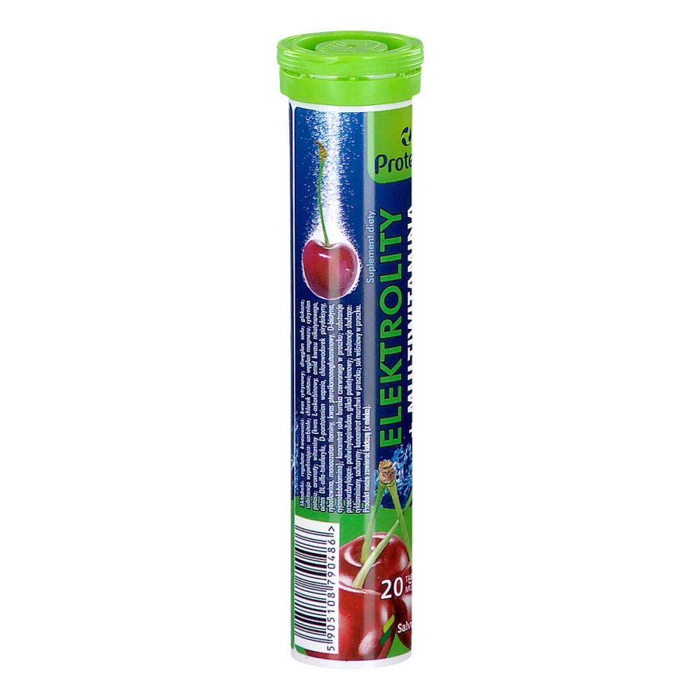Protego Elektrolity + Multiwitamina smak jabłko-wiśnia 20