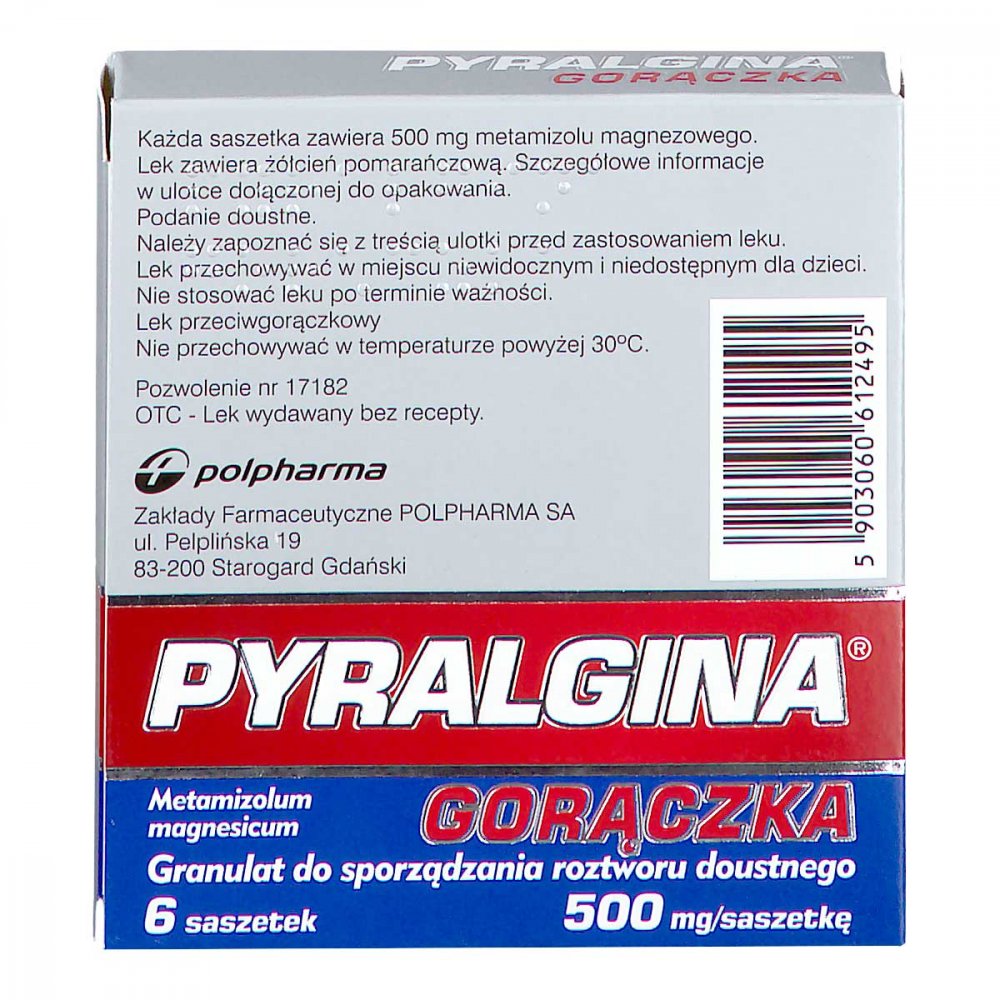 Pyralgina Gorączka saszetki, pyralgina w saszetkach na gorączkę - Apo ...