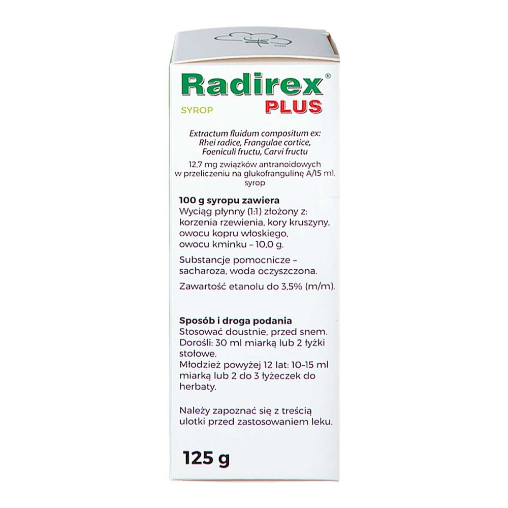 Radirex PLUS syrop 125 g kup online | apteka internetowa apo-discounter.pl