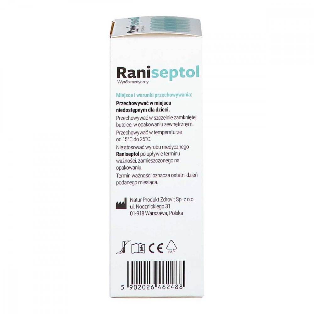 Raniseptol spray na rany z nanosrebrem cena, opinie - Apo-Discounter.pl