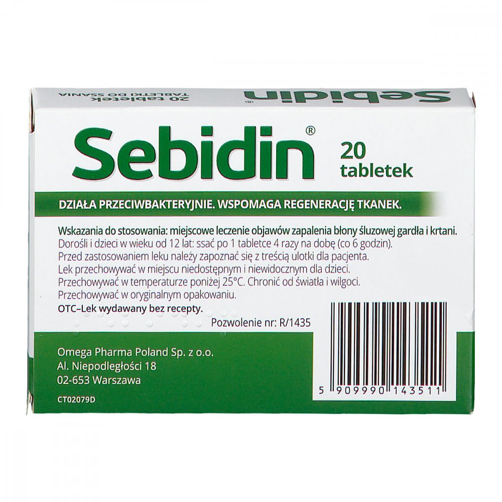 Sebidin tabletki do ssania 20 kup online | apteka internetowa apo ...