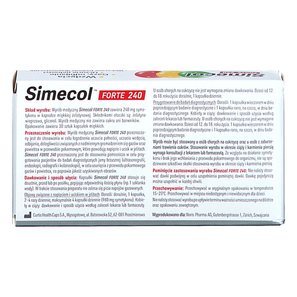 Simecol Forte 240 kapsułki miękkie 30 kup online
