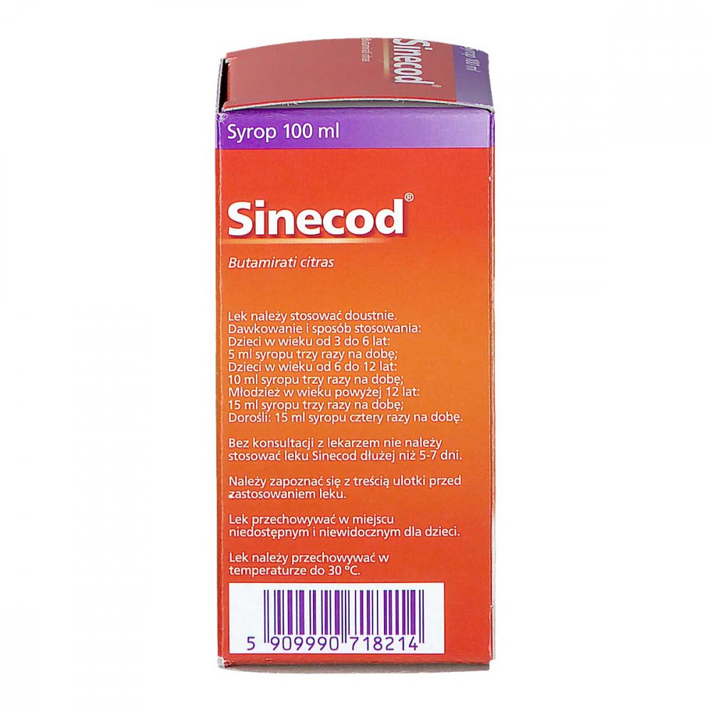 Sinecod syrop przeciwkaszlowy, Sinecod syrop na kaszel, Sinecod apteka ...