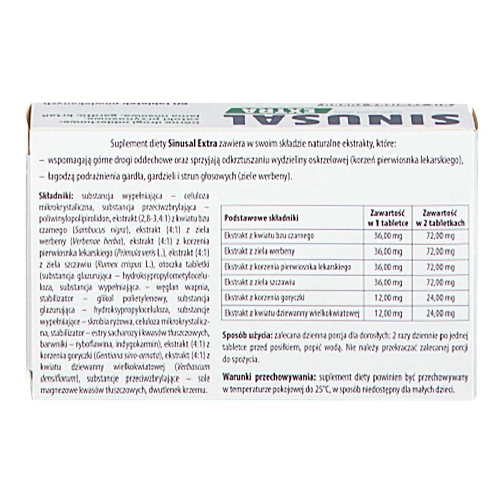 Sinusal Extra tabletki 60 kup online | apteka internetowa apo-discounter.pl