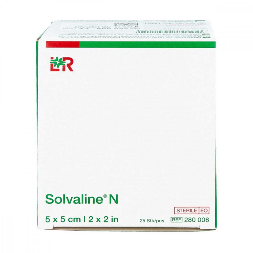 Solvaline N 5x5 cm steril Kompressen 25 szt. kup online