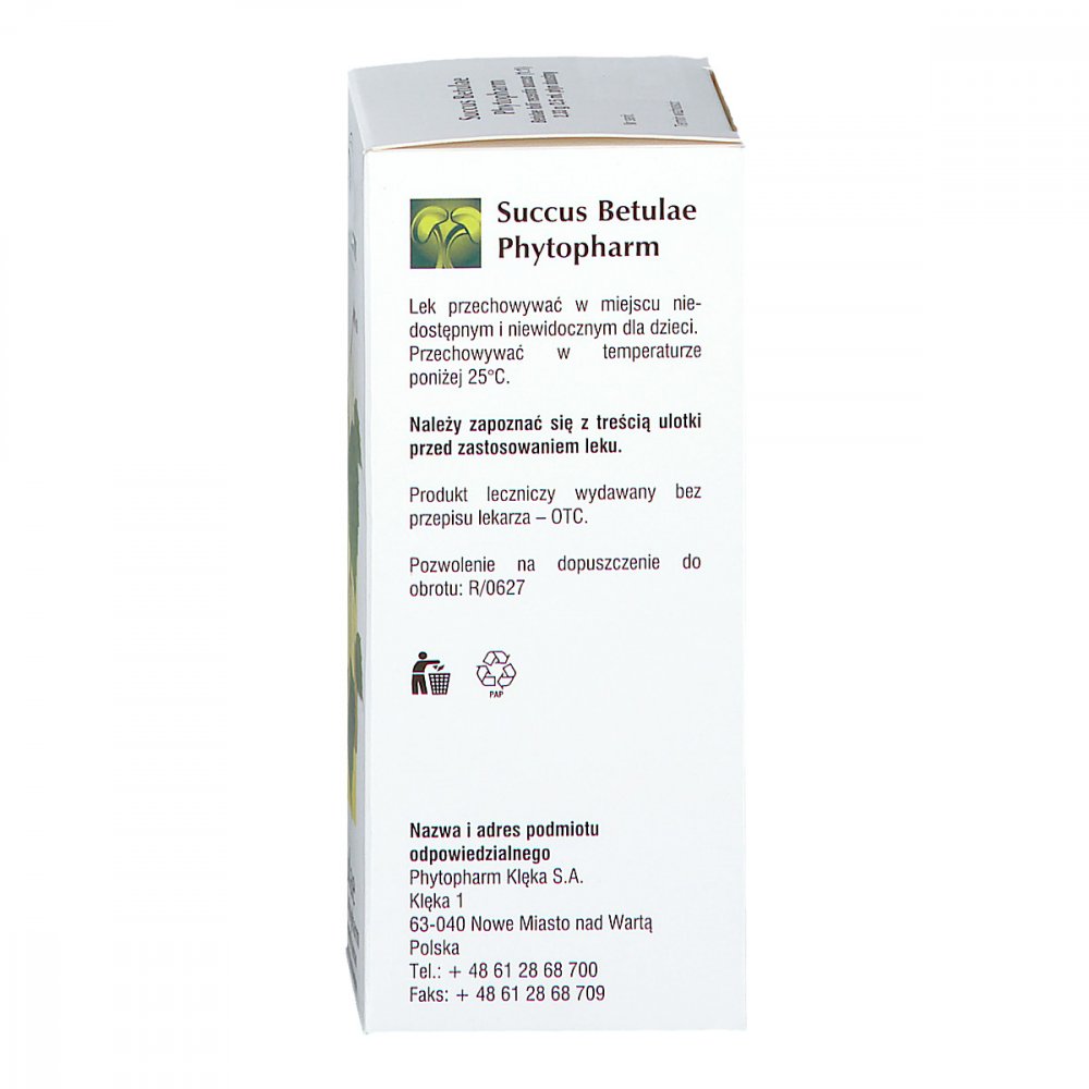 Succus Betulae Phytopharm, sok z liści brzozy - Apo-Discounter.pl