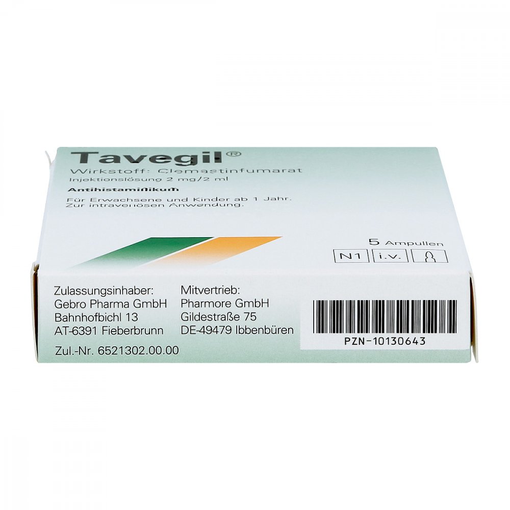Tavegil 2 mg/2 ml ampułki 5X2 ml kup online