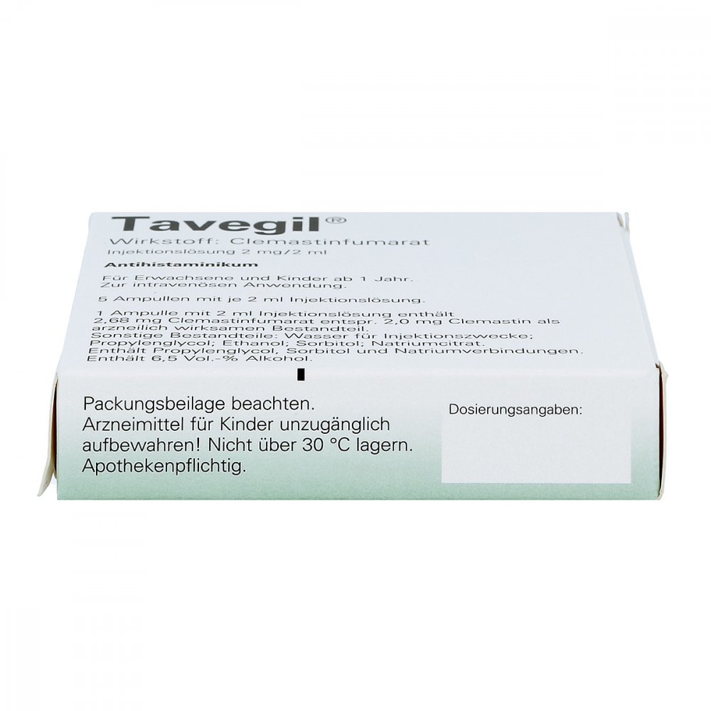 Tavegil 2 mg/2 ml ampułki 5X2 ml kup online