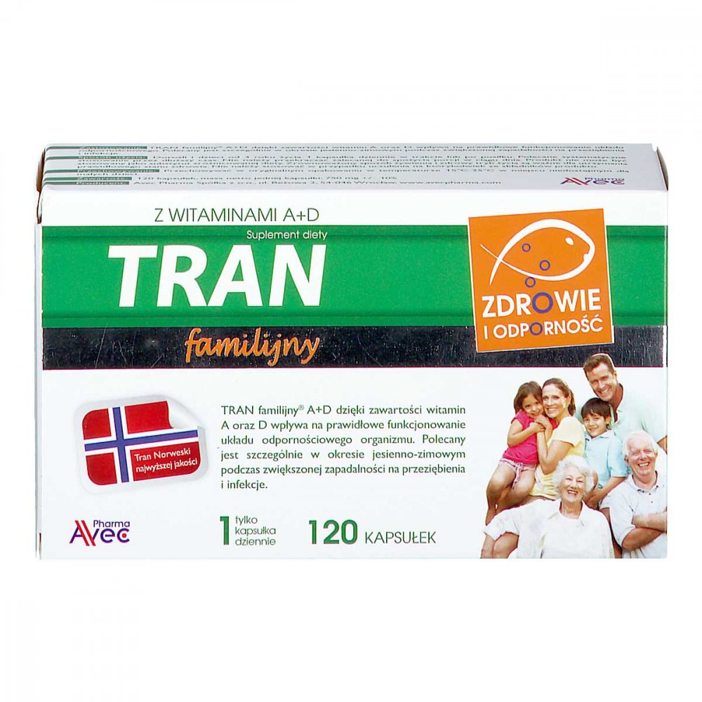 Tran Familijny A+D kapsułki 120 kup online