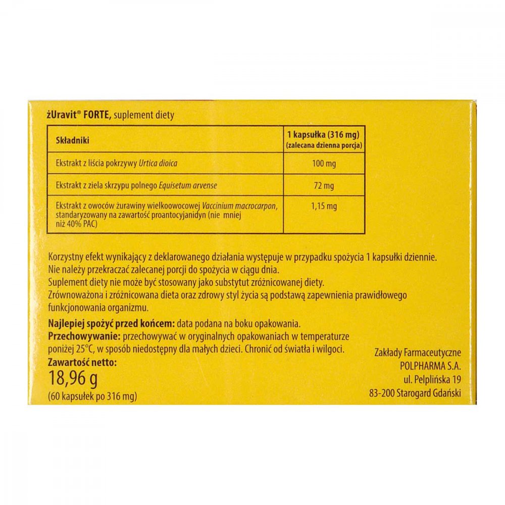 Żuravit Forte kapsułki 60 kup online | apteka internetowa apo-discounter.pl
