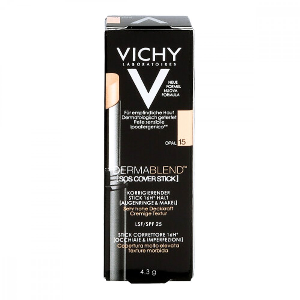 Vichy Dermablend SOS cover stick – korektor w sztyfcie odcień 15 Opal 4.5 g