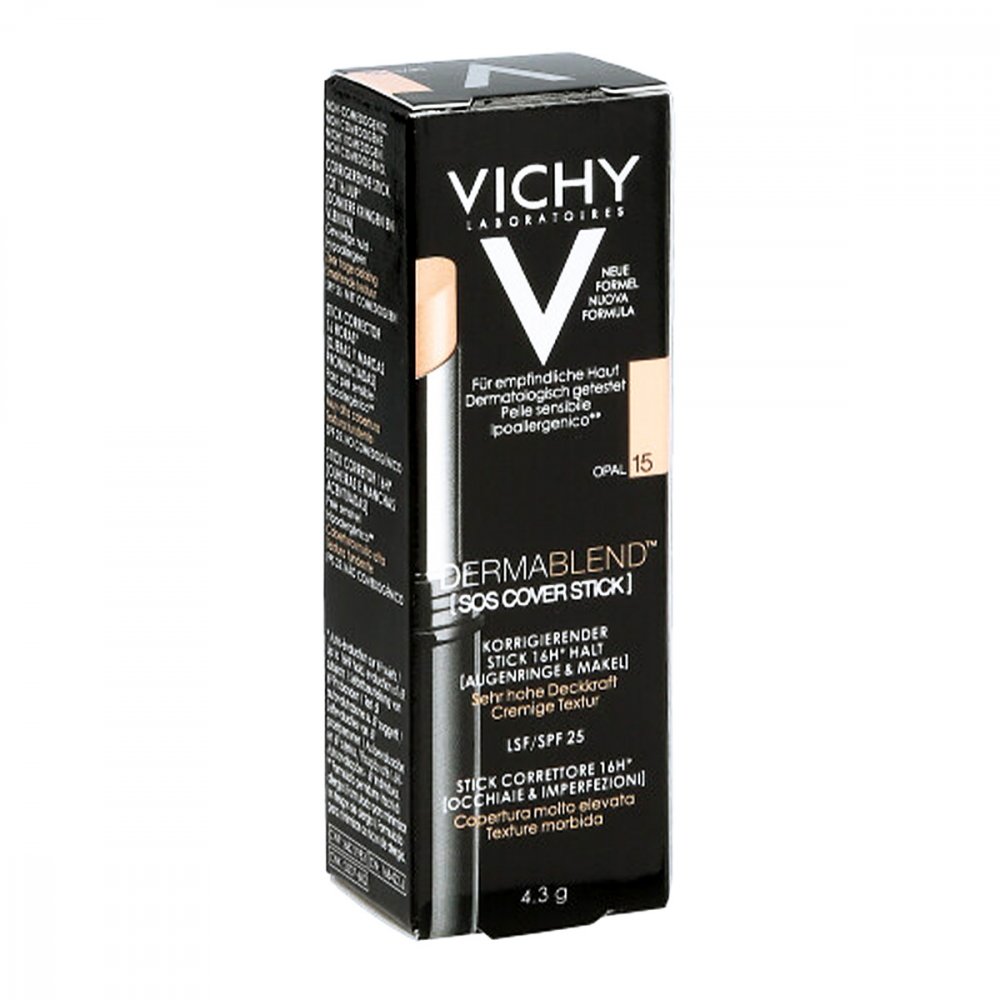 Vichy Dermablend SOS cover stick – korektor w sztyfcie odcień 15 Opal 4.5 g