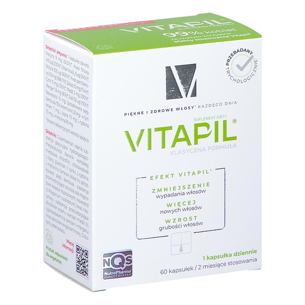 Vitapil na włosy, Vitapil kapsułki na włosy, Vitapil składniki - Apo ...