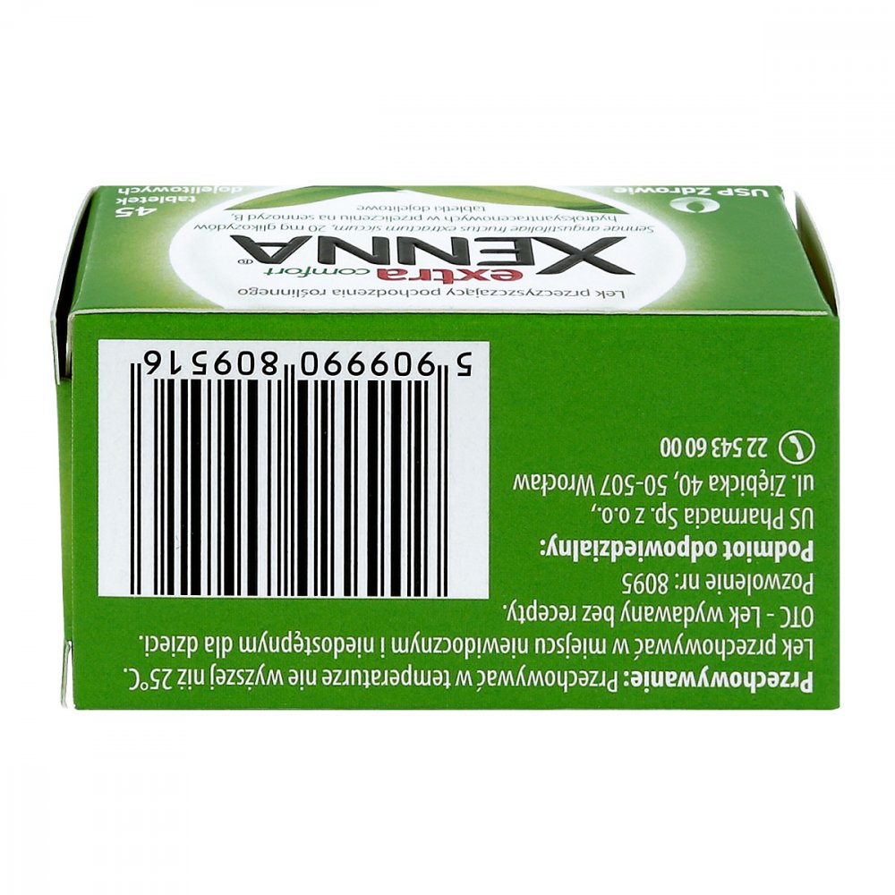 Xenna Extra Comfort 45 tabletek, lek przeczyszczający, Xenna Comfort ...
