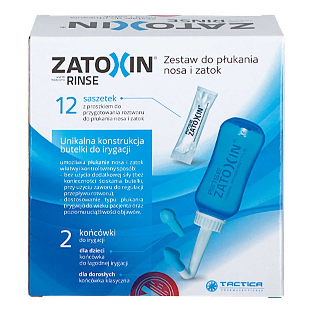 Zatoxin Rinse zestaw do płukania nosa i zatok 12