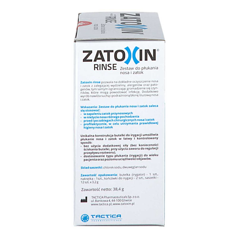 Zatoxin Rinse zestaw do płukania nosa i zatok 12