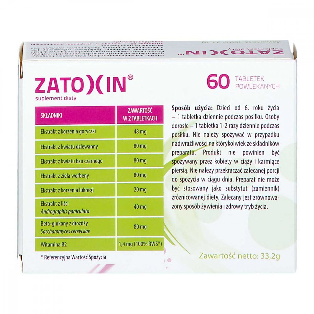 Zatoxin tabletki powlekane, Zatoxin na zatoki - Apo-Discounter.pl