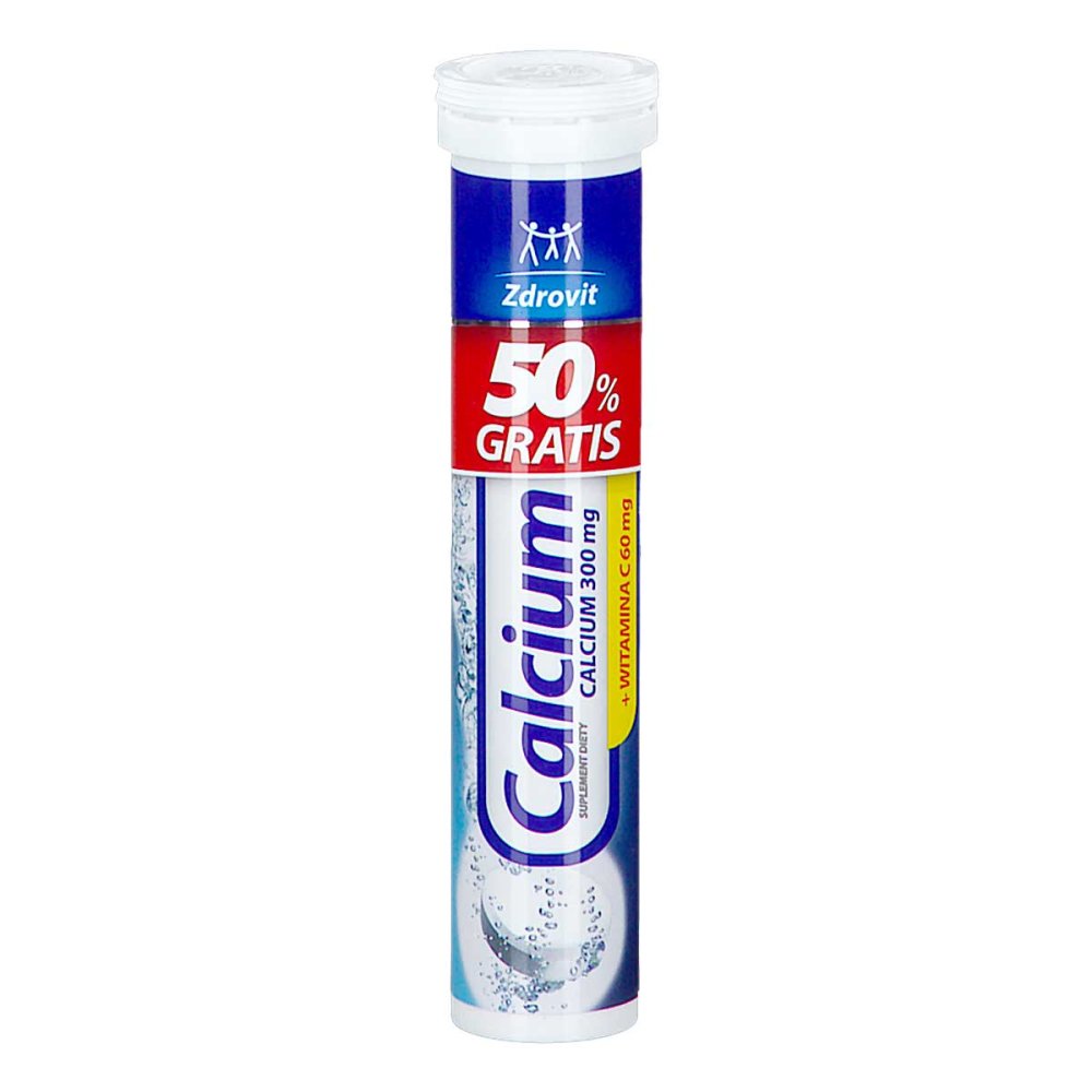 Zdrovit Calcium z Vit.C sm.mand. tabletki musujące 20